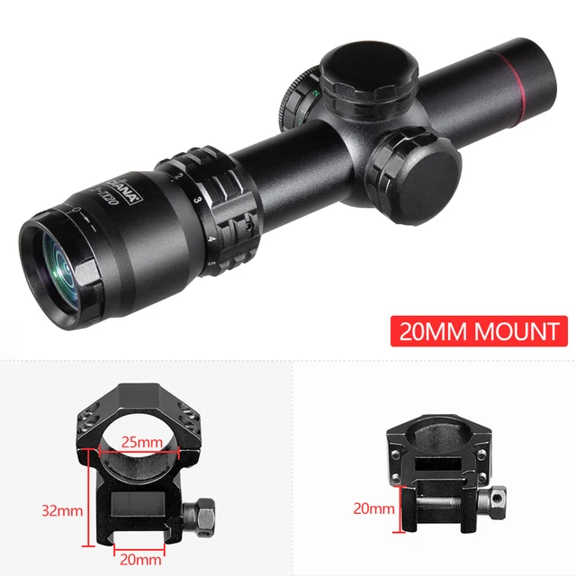 DIANA HD 2-7x20 Scope Mil Dot Scope Hunting Riflescope Scope ...