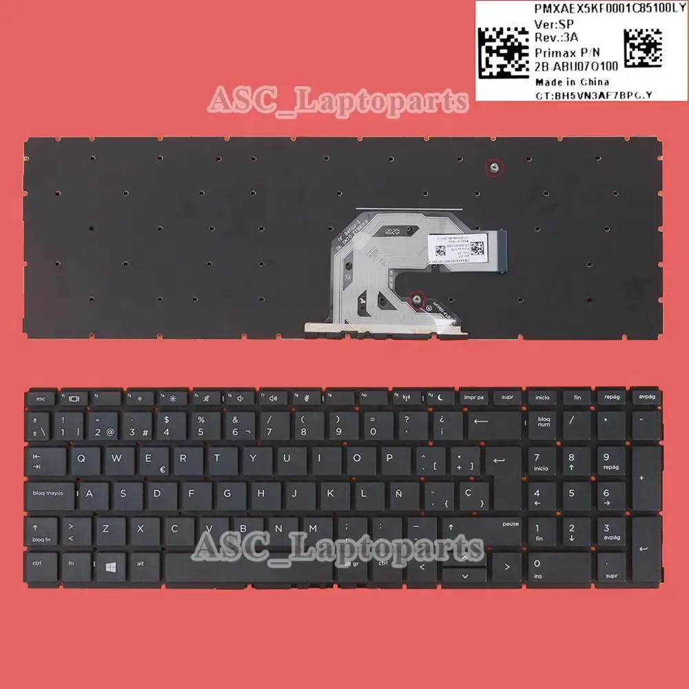 New Sp Spanish Teclado Keyboard For Hp Probook 450 G6 455 G6 450r G6 ...