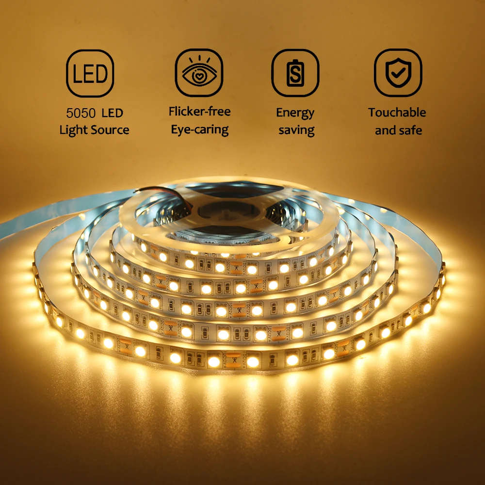 DC 12V Epistar Chip SMD 5050 RGB LED Strip Super Brighter Natural White ...