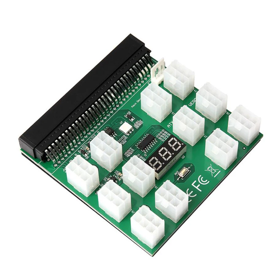 Server Power Conversion Board To 12 port Pci e 6pin Adapter 12V ...