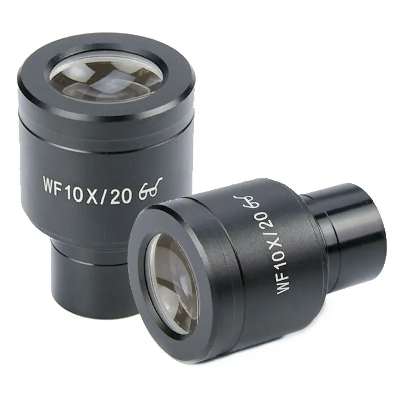 1 Pair WF10X/20mm Microscope Wide Angle Eyepiece High Quality Optical ...