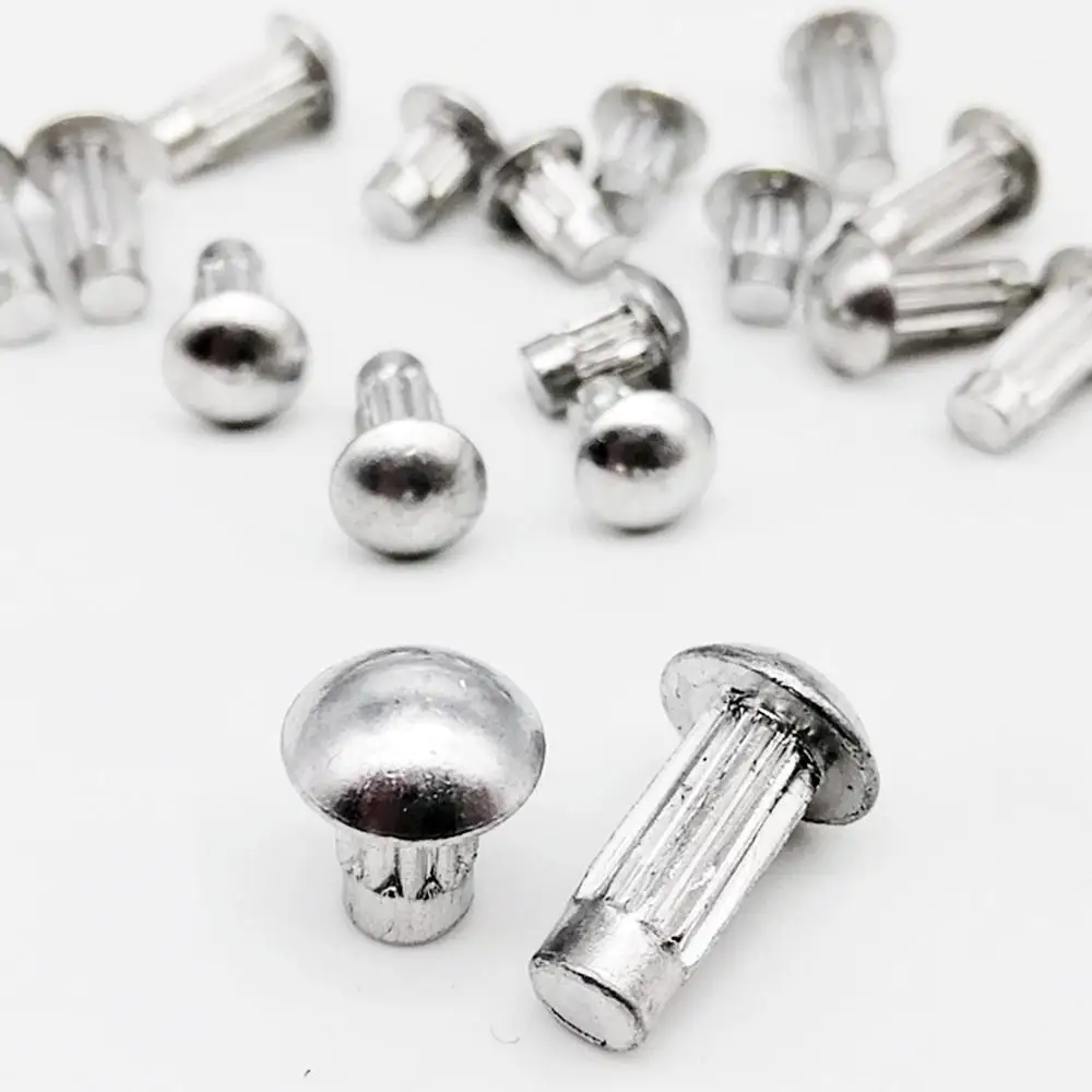 100pcs M2 M2.5 M3 M4 GB827 Aluminum Button Round Head Knurled Shank ...