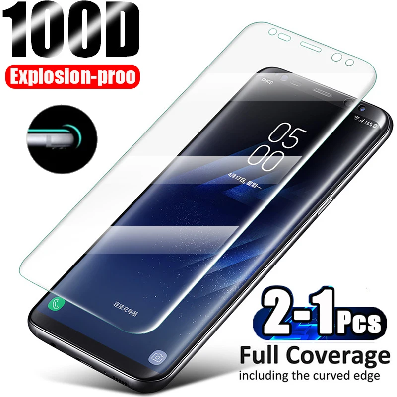 Curved Tempered Glass For Samsung Galaxy S21 Ultra Screen Protector S8 ...