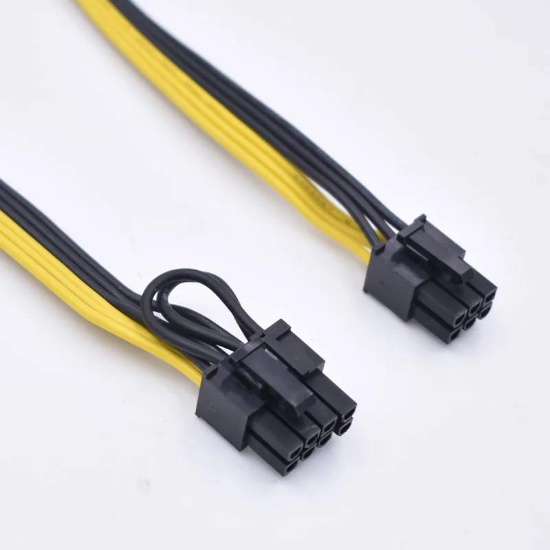 wholesale 50pcs/lot PCI E 6pin to PCI E 8pin(2+6) 18AWG extention power ...
