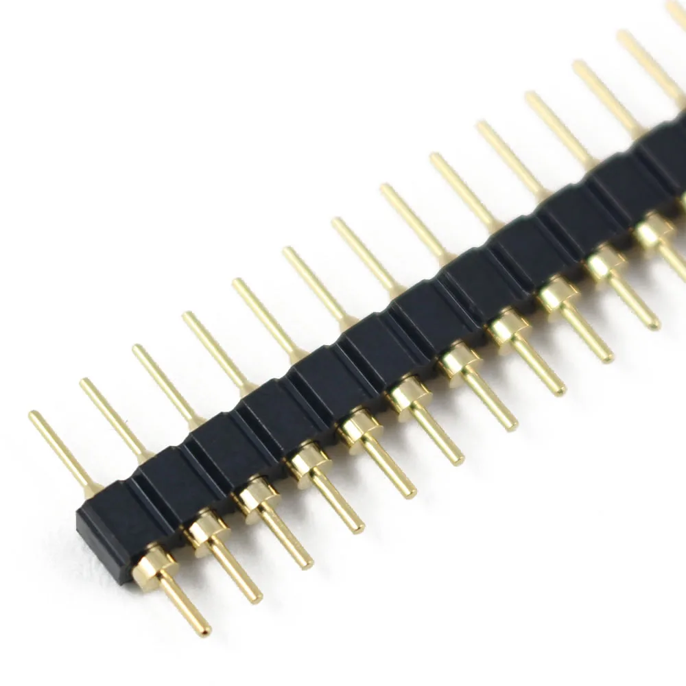 10pcs-2-54mm-Pitch-Gold-Plated-Male-40P-1-40-Round-Pin-Header-Strip ...