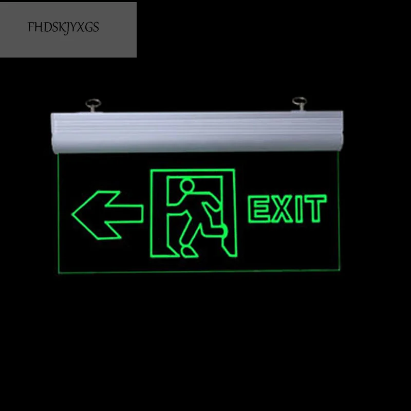 Exit-Led-Light-Ac110-220V-Green-Emergency-Exit-Sign-Light-Fire-Safety ...