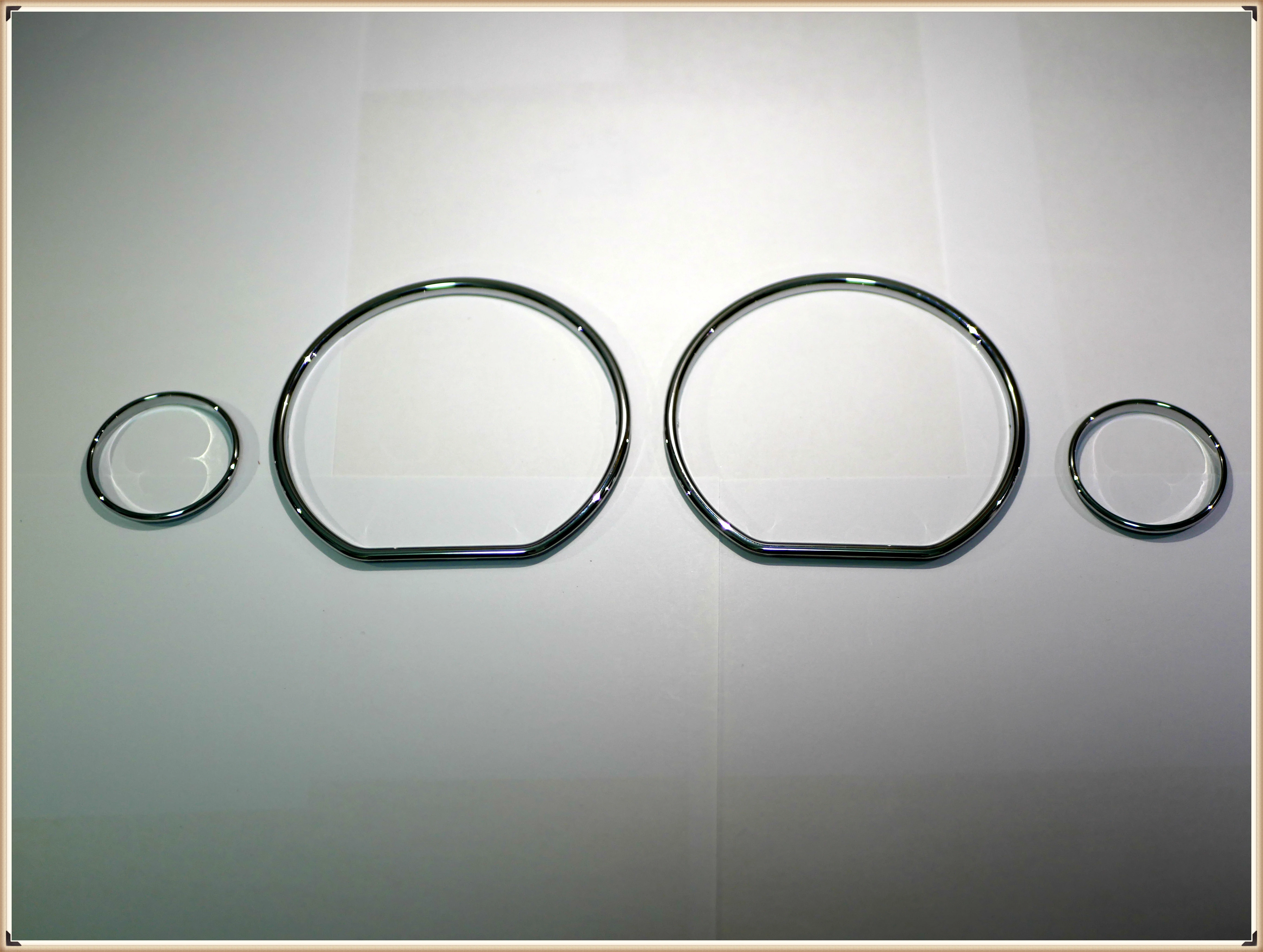 Chrome Speedometer Gauge Dial Rings Bezel Trim Chrome Tacho Rings for ...