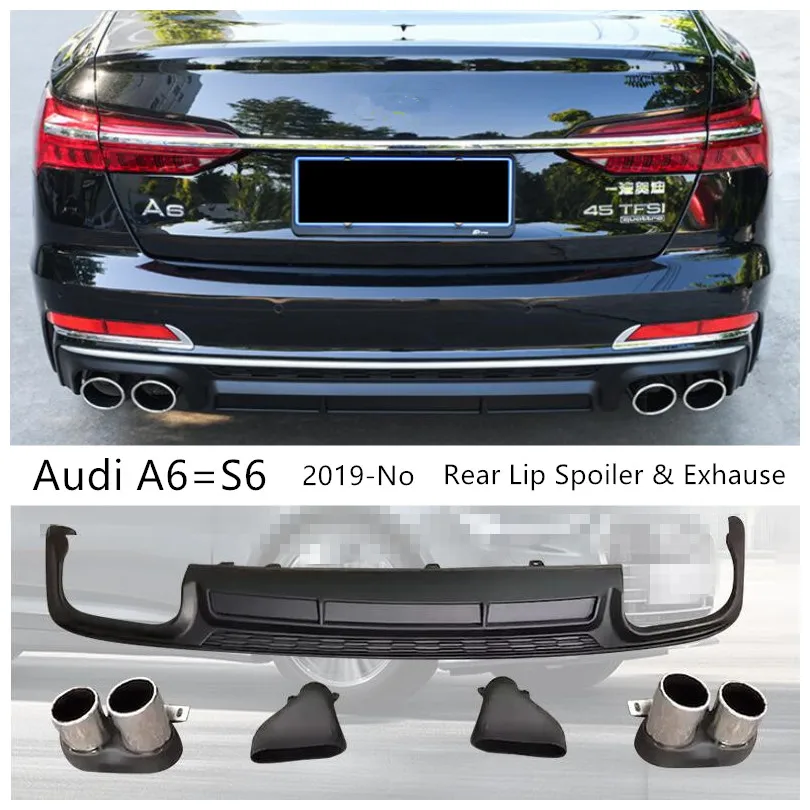 Rear-Lip-Spoiler-Exhause-For-Audi-C8-A6-S6-2019-2020-2021-2022-High ...