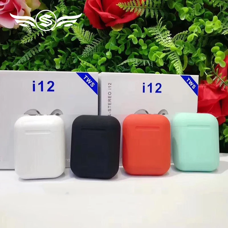 Новые горячие i12 tws всплывающие Bluetooth наушники, беспроводные наушники с сенсорным ...