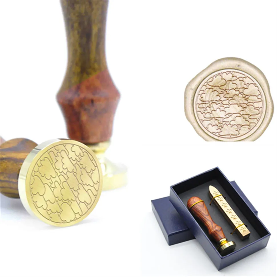 Wax Seal Stamp B39 20mm Sceau de cire à cinq lignes en cercle sceau de ...