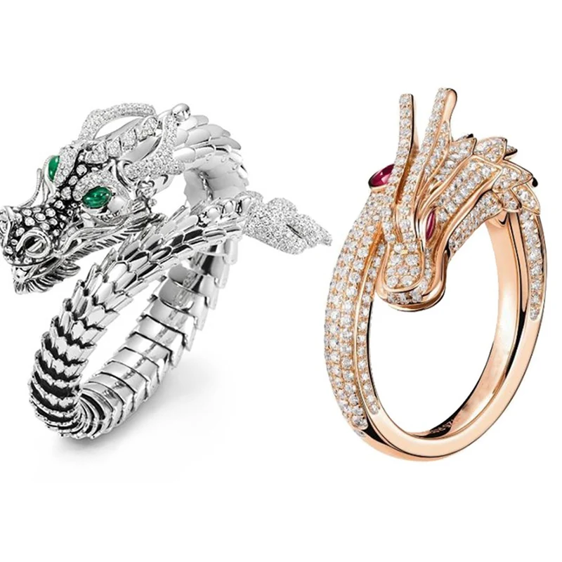 Unique-Style-Dragon-Rings-Steampunk-Dragon-Ring-For-Women-Men-Retro-Hip ...