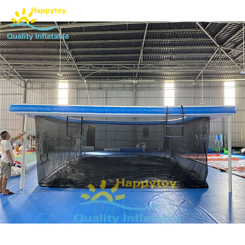 High quality pvc inflatable sea pool with net floating pool for yacht ...