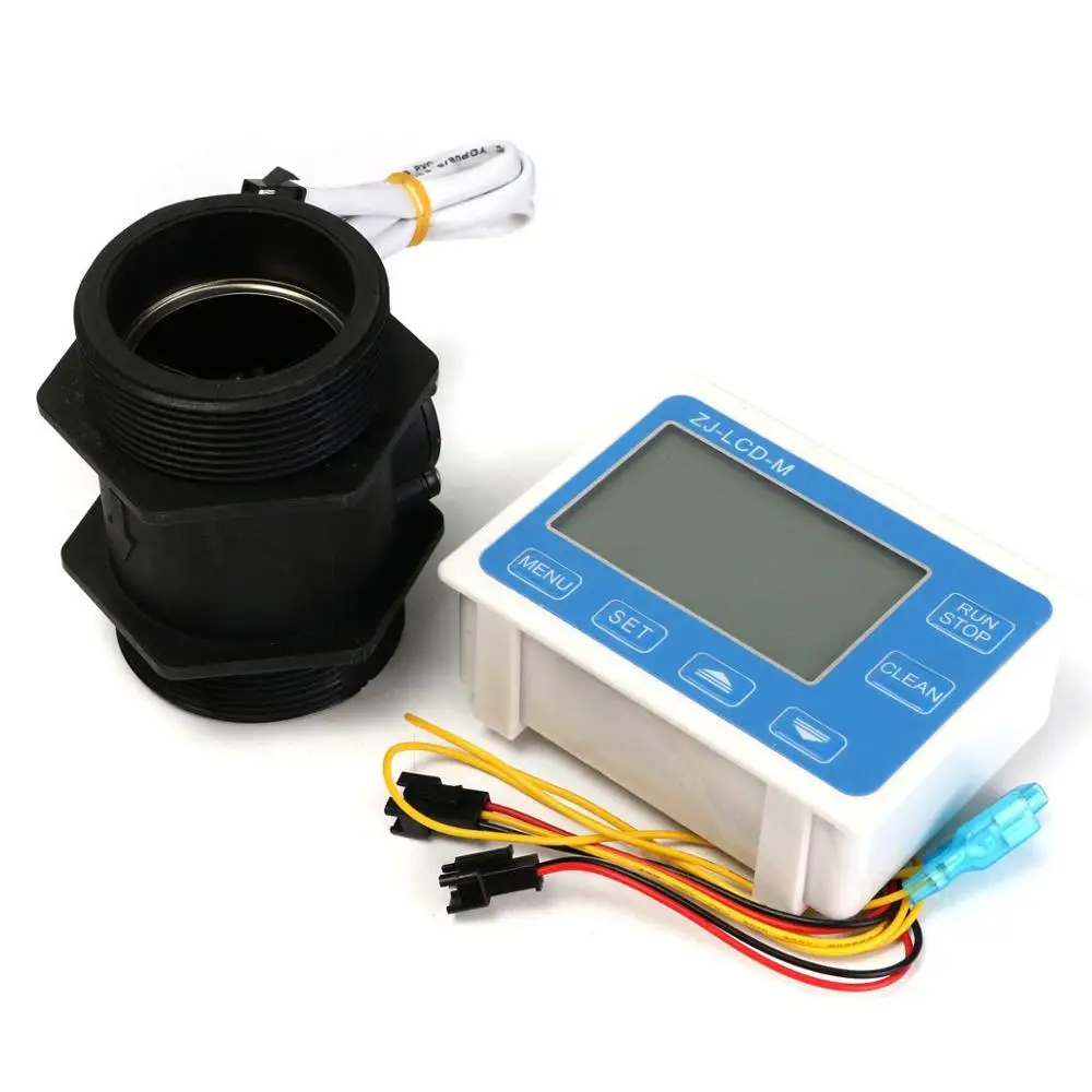 zj lcd m lcd digital display water flow sensor meter quantitative ...