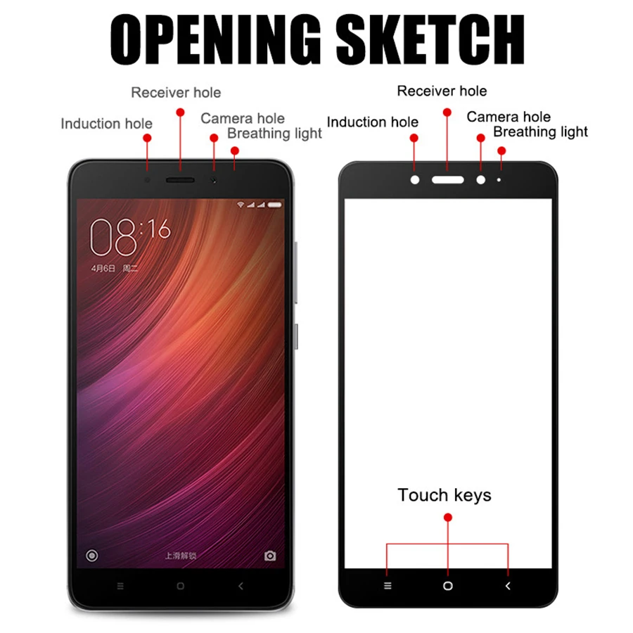 9D Защитное стекло для Xiaomi Redmi Note 5 4 4X глобальная Защита экрана для Redmi 5 Plus GO S2 ...