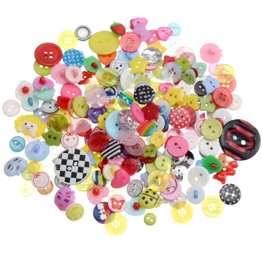 20-50-100pcs-Mix-Shape-Multicolor-Diy-Scrapbooking-Cartoon-Buttons ...