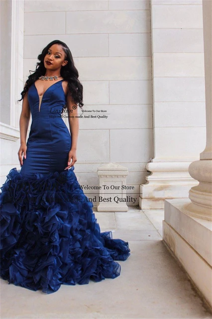 Blue Mermaid Prom Dresses 2022