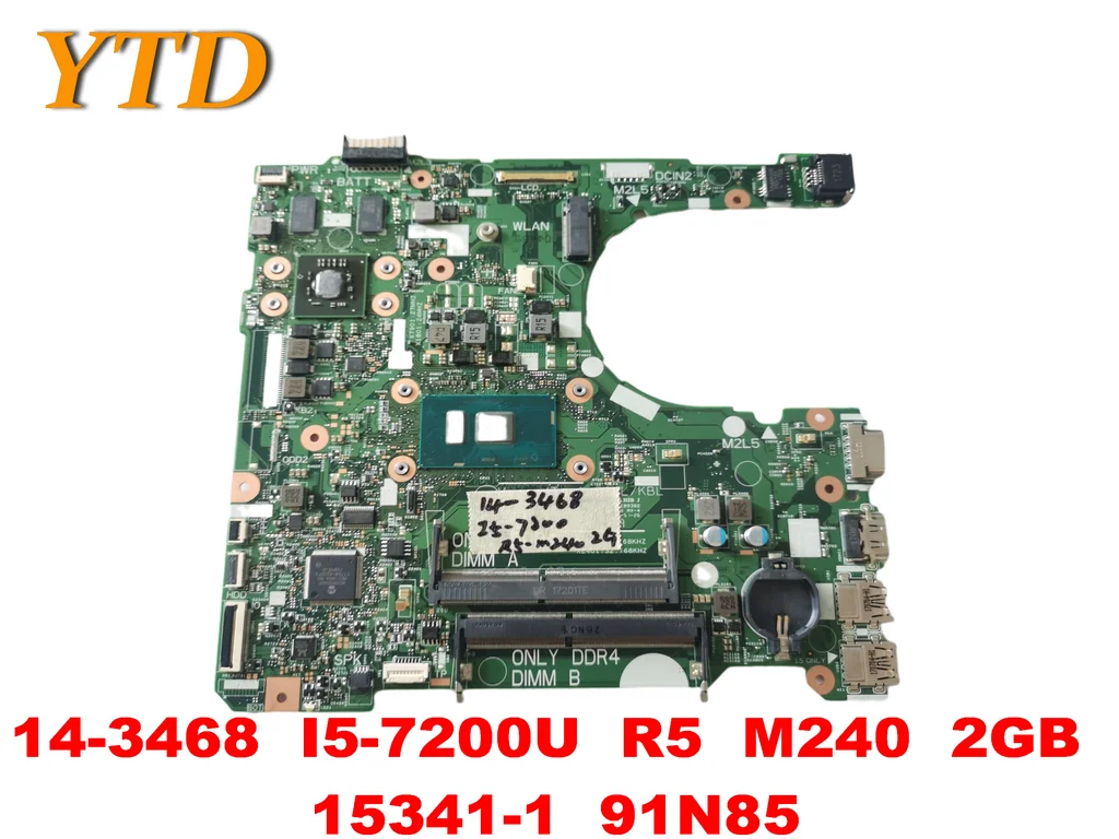 Original para dell 13 3468 3468 portátil placa mãe 14 3468 I5 7200U r5 ...