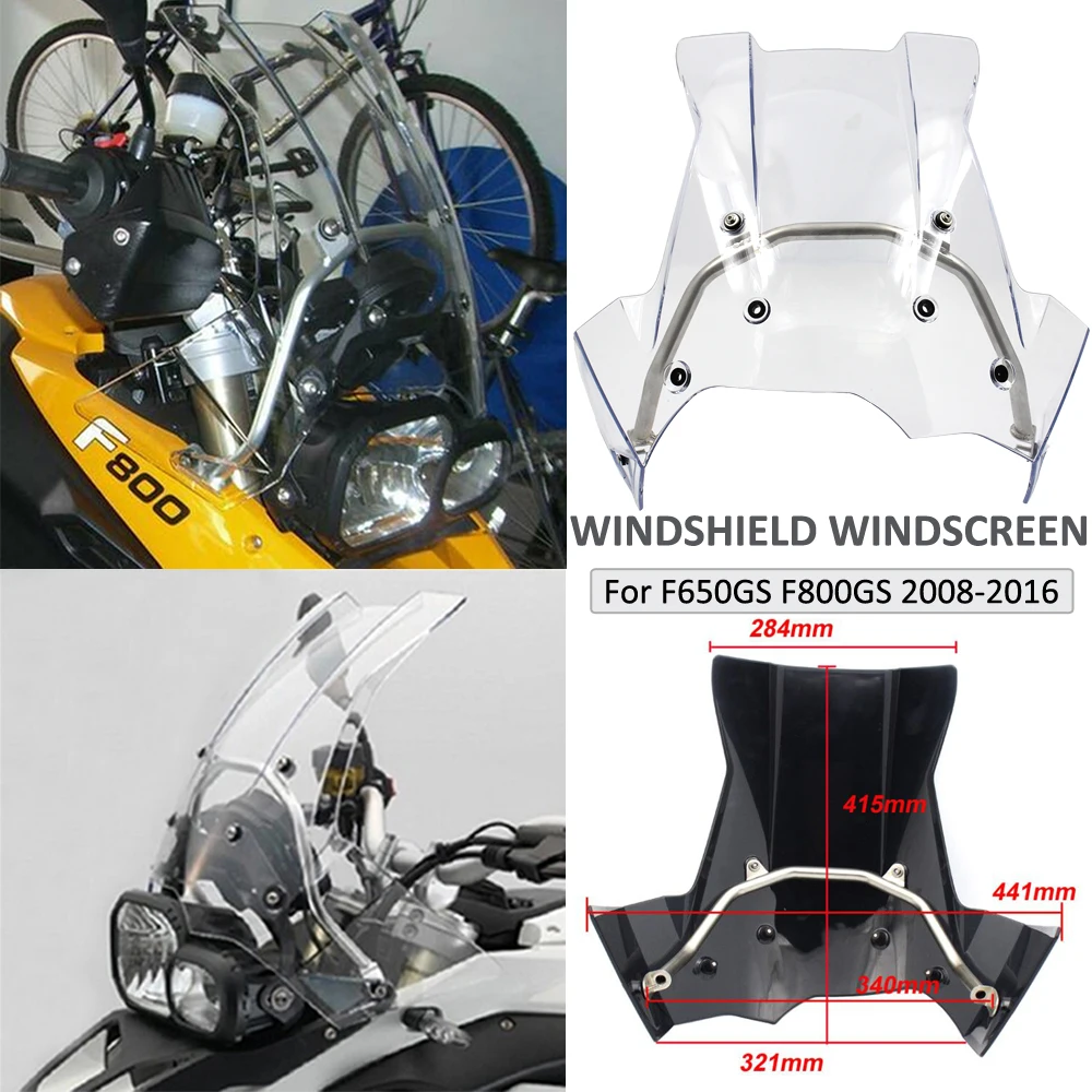 Windshield For BMW F800GS F650GS F800 F650 GS Motorcycle Windscreen ABS ...