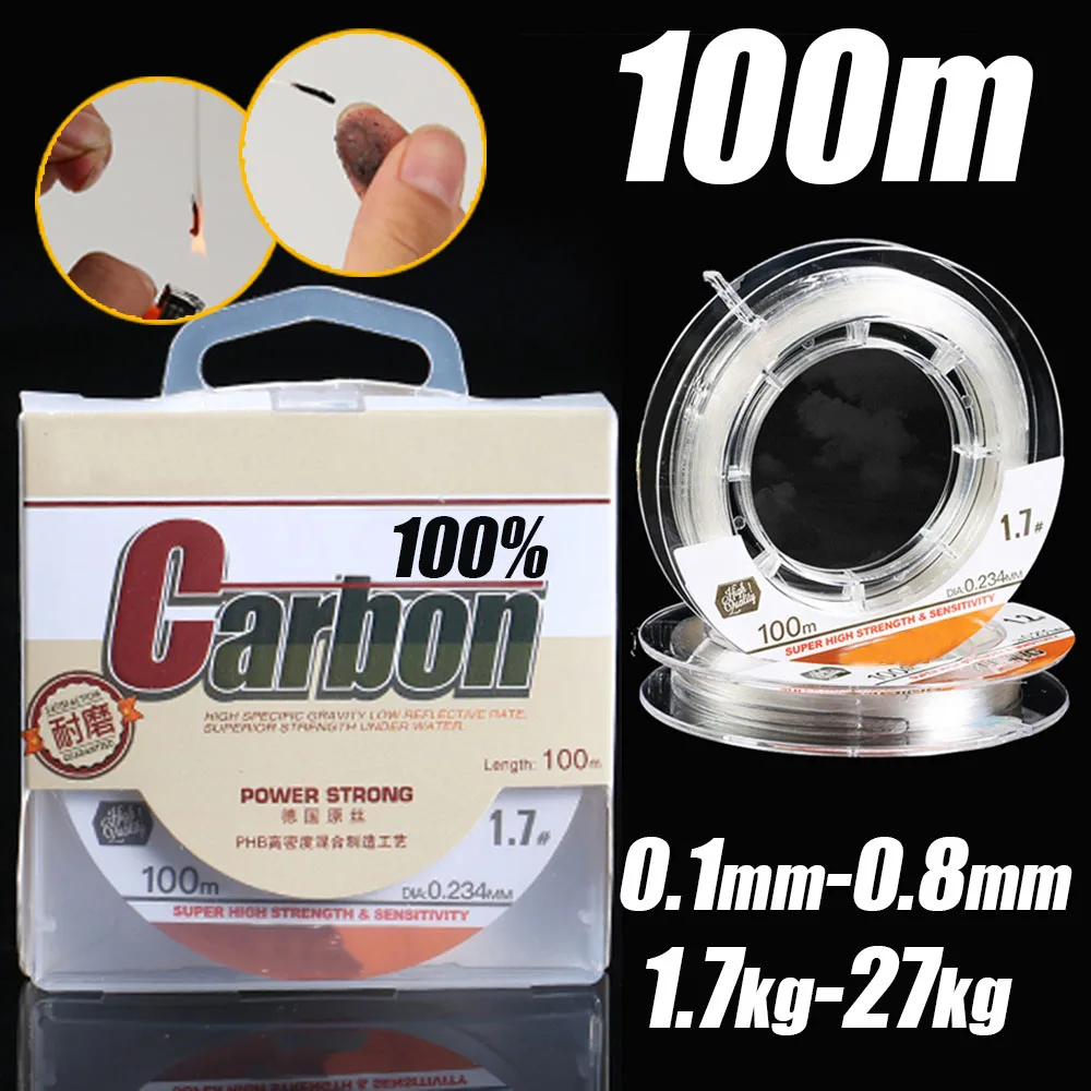 Monofilament Fishing line Fluorocarbon 100% Fluorocarbon line Fishing ...