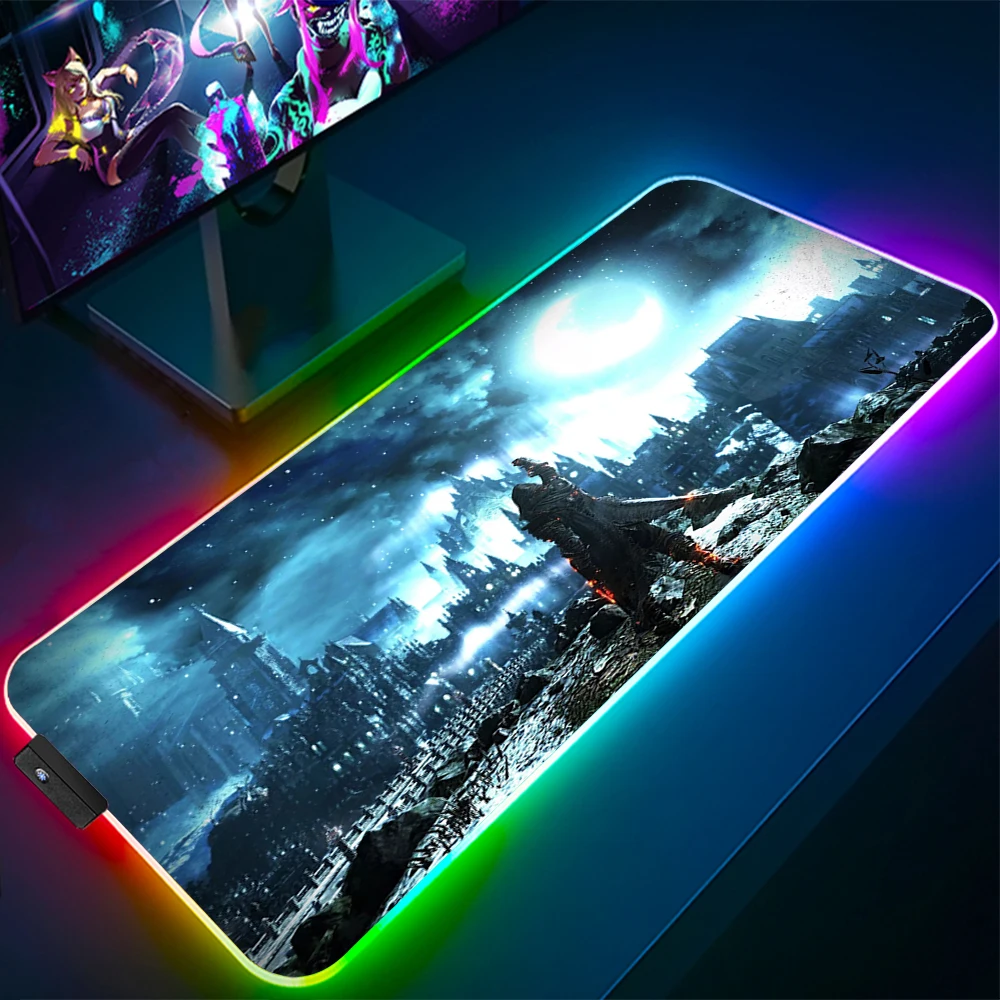 Dark-Souls-LED-Light-Gaming-Mouse-Pad-RGB-Large-Keyboard-Cover-Non-Slip ...