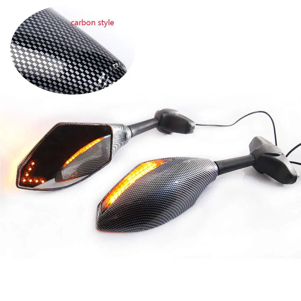 Yang Berlaku dengan Lampu LED Kaca Spion Motor Kaca Cermin Ymh Motor ...