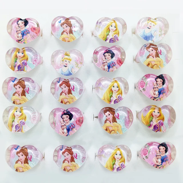 12pc/lot Disney Frozen Princess Elsa Anna Rings Acrylic Crystal Kids ...