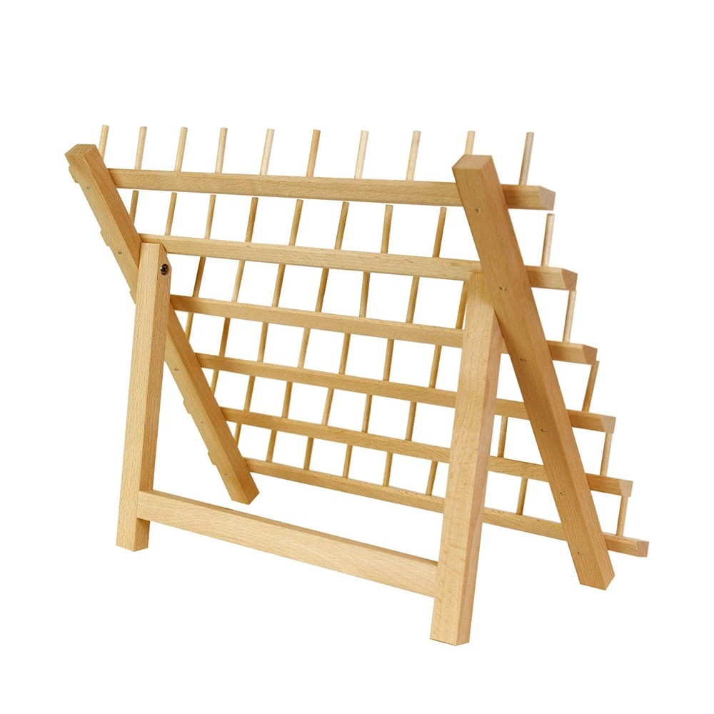 Accessoires Couture,Étagère pliante en bois massif pour fil de fer ...