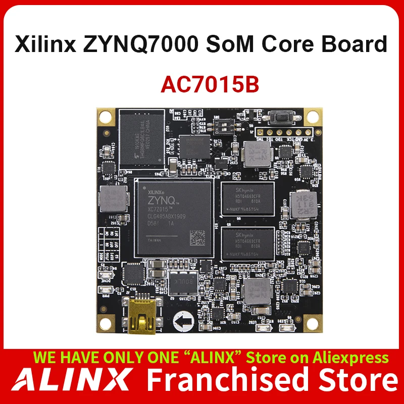 ALINX SoM AC7015B: XILINX Zynq 7000 SoC XC7Z015 ZYNQ ARM 7015 FPGA Development Board 8G eMMC ...
