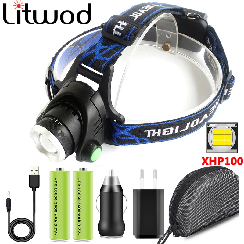 1000000LM-Powerful-XHP100-9-core-4-Colors-Led-Headlamp-USB-Rechargeable ...