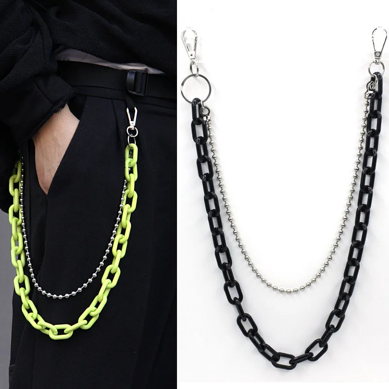 KMVEXO-Street-Chic-Acrylic-Key-Chain-Rock-Punk-Trousers-Hipster ...