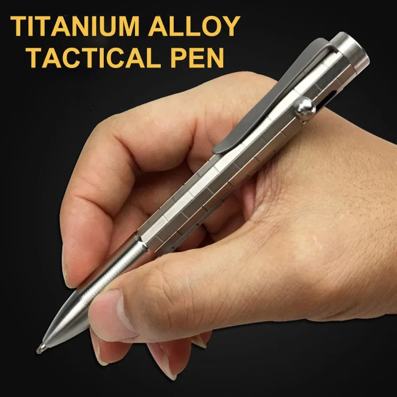 New-TC4-Titanium-Alloy-Tactical-Pen-Bolt-Type-Self-Defense-Pen-EDC ...