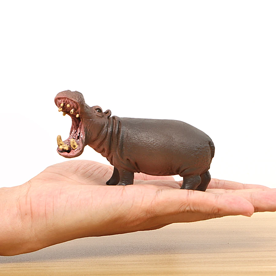 Realistic Wild animal Hippo,Rhinoceros toys Model figures African ...