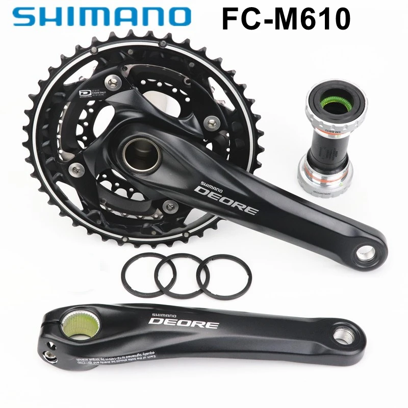 Shimano Deore FC M610 자전거 Crankset 42 32 24T FC M610 MTB 자전거 Chainwheel M610 Crankset 170mm BB52 ...