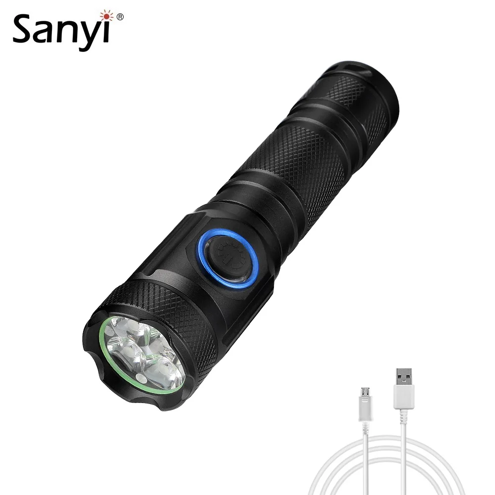 Powerful-4-P50-LED-Flashlight-5-Modes-Tactical-Torch-Waterproof-Wrist ...