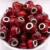 10pcs Rondelle Glitter Round Big Hole Murano Resin Beads Spacer Fit ...