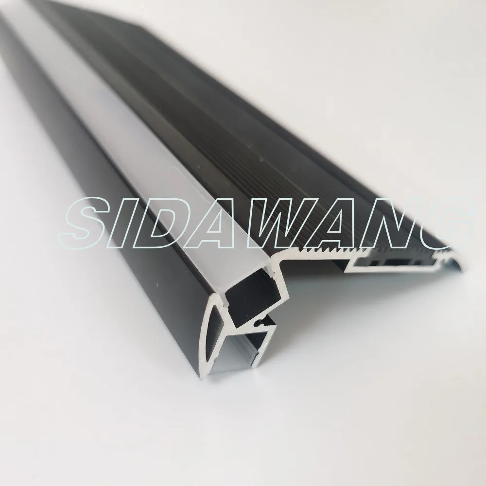5x2m Up And Down Black Anodized Stair Step Aluminum Profile 2m, Step ...