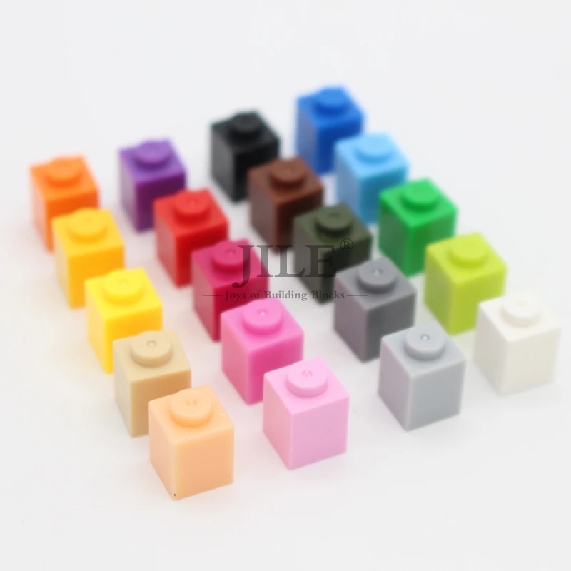 Moc Creative Brick 1x1 3005 DIY Basics Enlighten Building Blocks Bluk ...