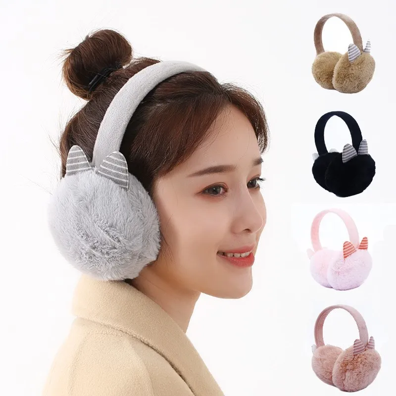 Orejeras de piel sintética para mujer y niña, orejeras cálidas para ...