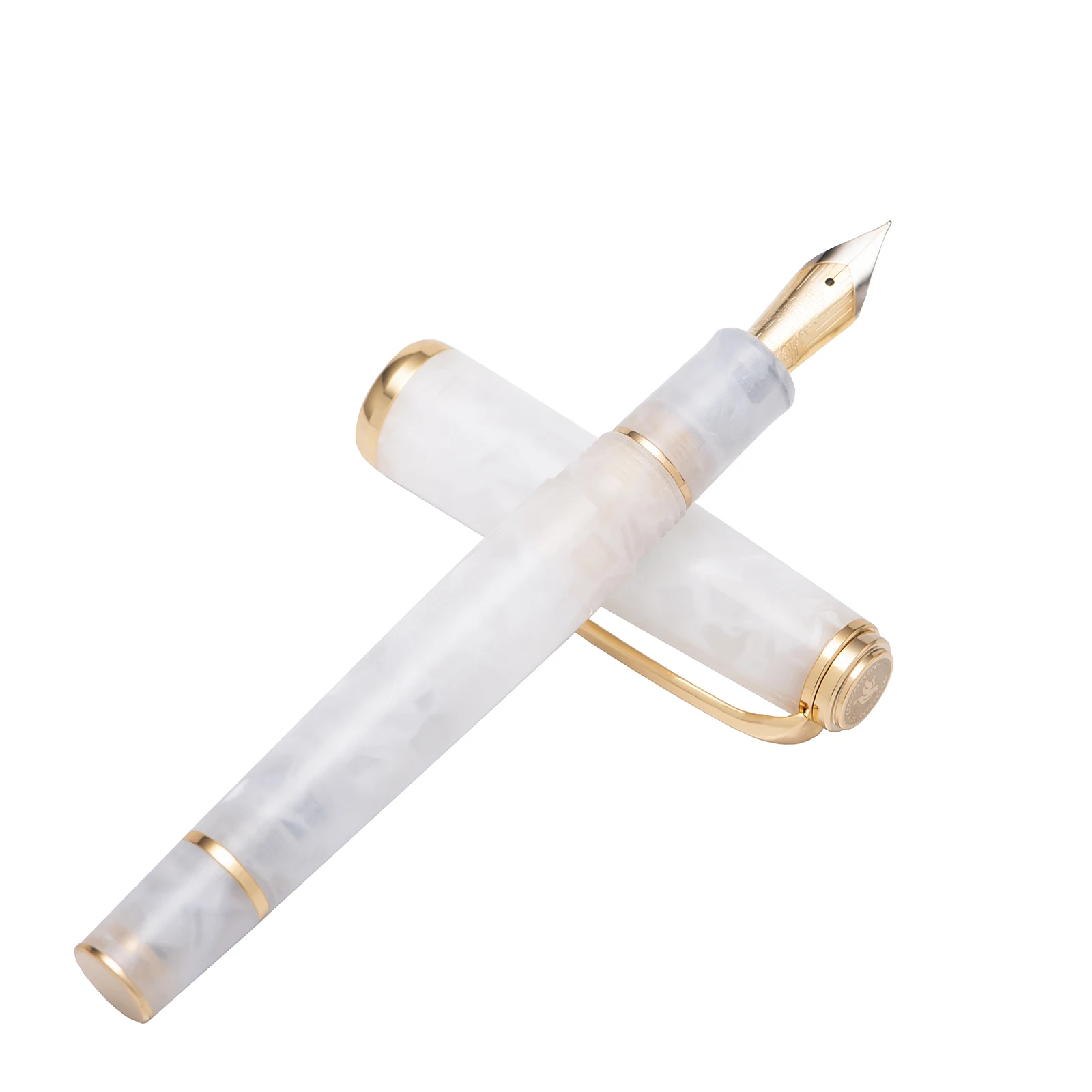 Retro-Hongdian-N1-Resin-Fountain-Pen-White-Nebula-Series-EF-Nib-0-4mm ...