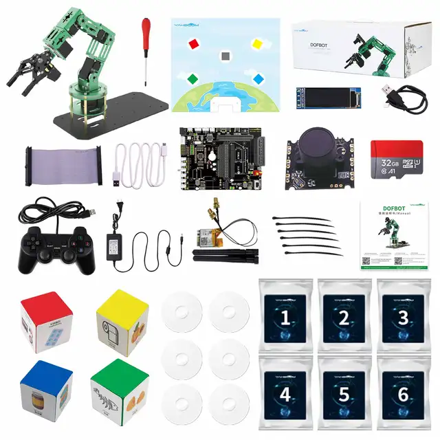 Yahboom DOFBOT AI Vision Robotic Arm witth ROS Python programming for RaspberryPi 4B Object ...