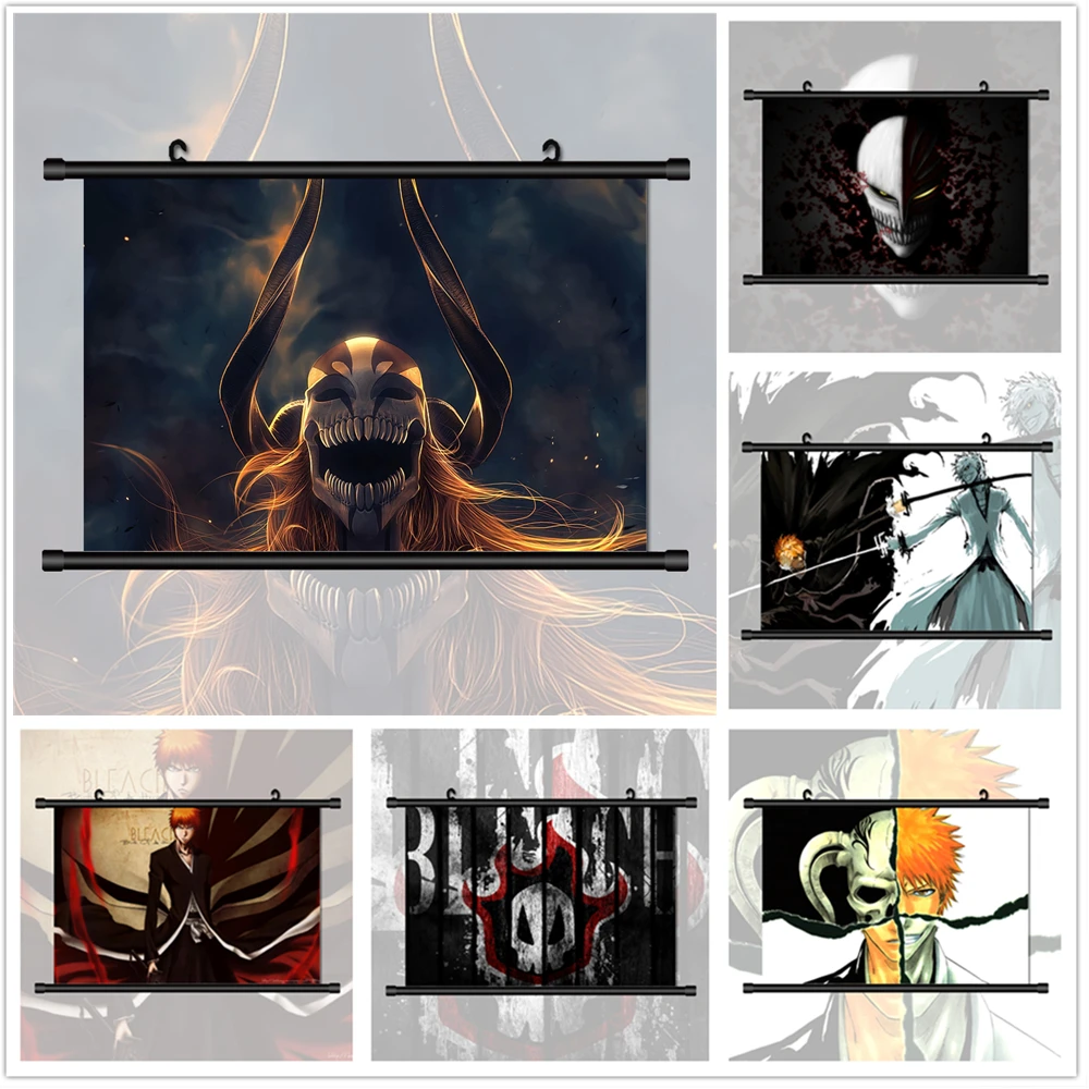 Bleach Kurosaki ichigo HD Canvas Print Wall Poster Scroll Room Decor ...