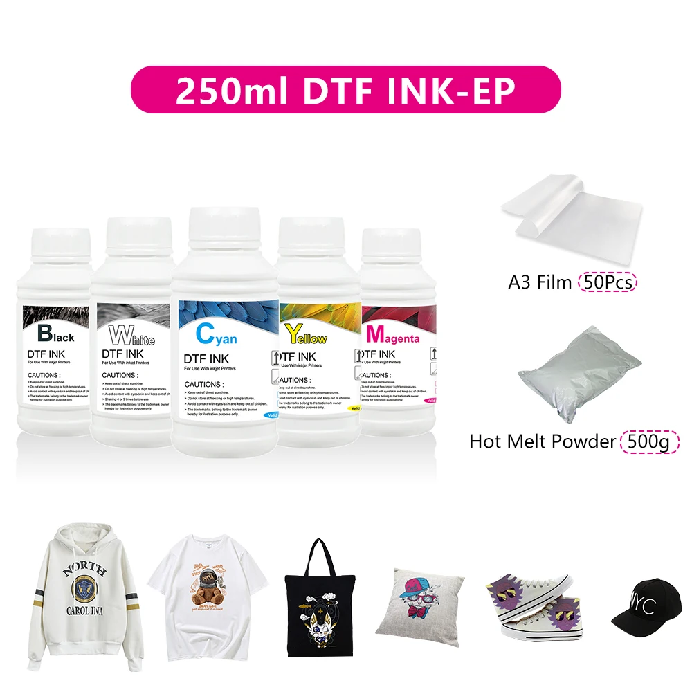 250ml DTF Ink Set For DTF Direct Film Transfer Printer DTF Film ...