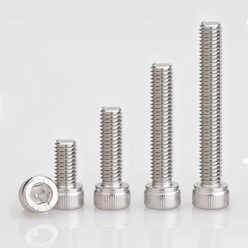 10pcs M3 M4 Cap Head Allen Key Bolts Hex Socket Screws A2 Stainless ...