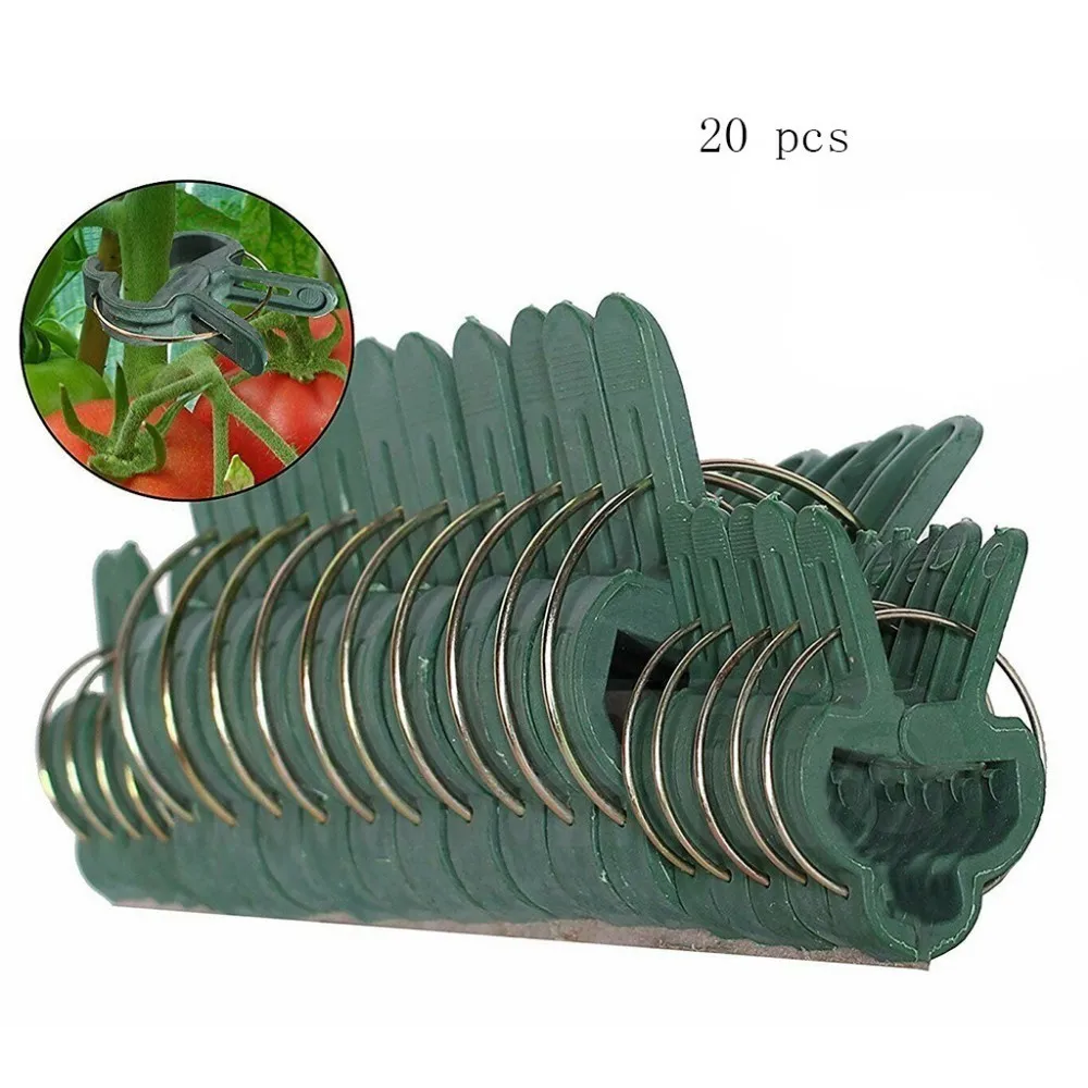 20pcs Garden tools Plastic Quality Plant Clips Stolons fixing fastening ...