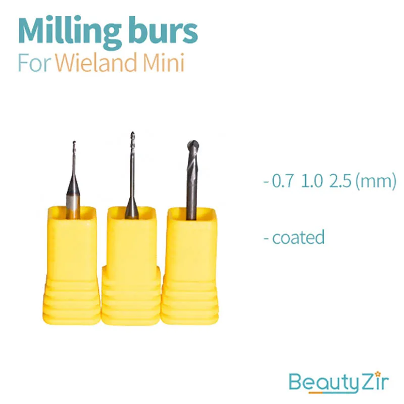 2 Pieces Burs Wieland Mini Milling Burs 0.7mm/1.0mm/2.5mm Dental ...