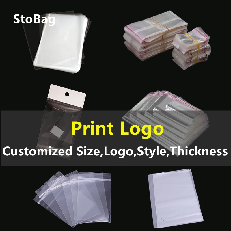 StoBag Customized Transparent Plastic Bag Print Logo Clear Opp Self ...