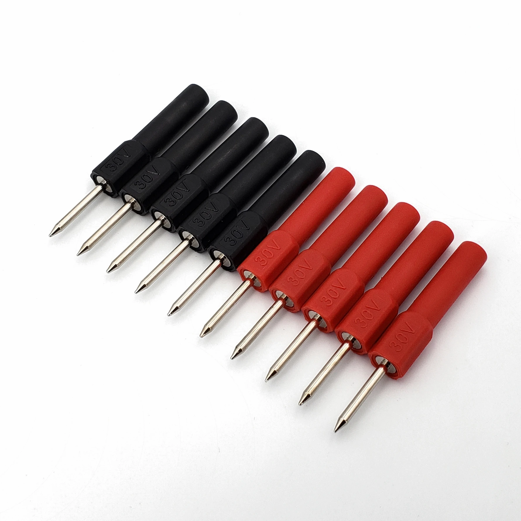 10pcs Red And Black 2mm Test Probe Pin To 4mm Banana Female Jack ...