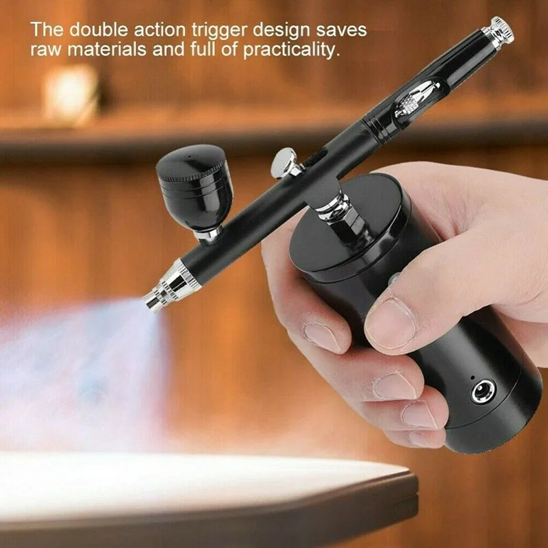 0.3mm Kit Spray Gun Mini Action Air Brush Handheld Rechargeable ...