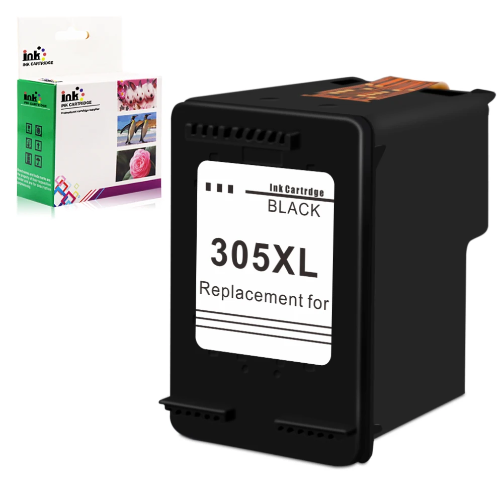 Ewigkeit 305 XL Black Ink Cartridge for HP 305 Work on HP DeskJet 2710 ...