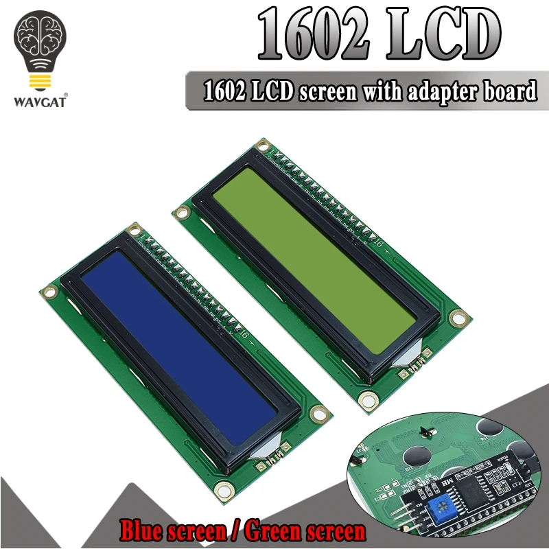 Module Lcd À Écran Bleu Ou Vert Pour Arduino R3, Iic/i2c 1602, 1602 Lcd ...